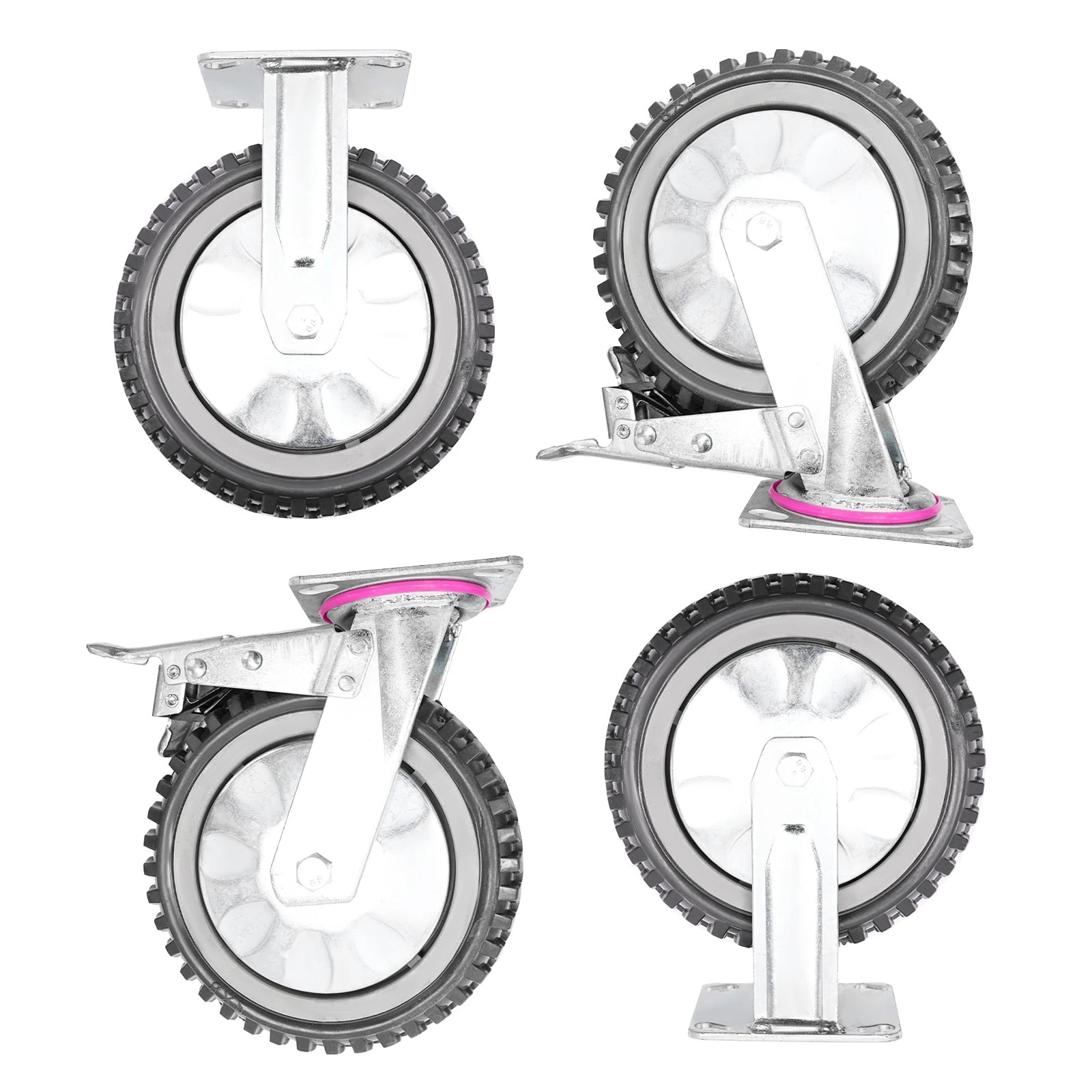 Roti industriale, Role carucior, Set 4 bucati, 20, 3 cm, Sarcina mare ...
