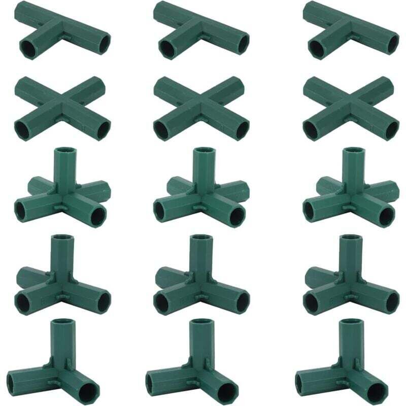 Conector cadru pentru sera / bracket de fixare 16 mm, set 4 tipuri (cot ...