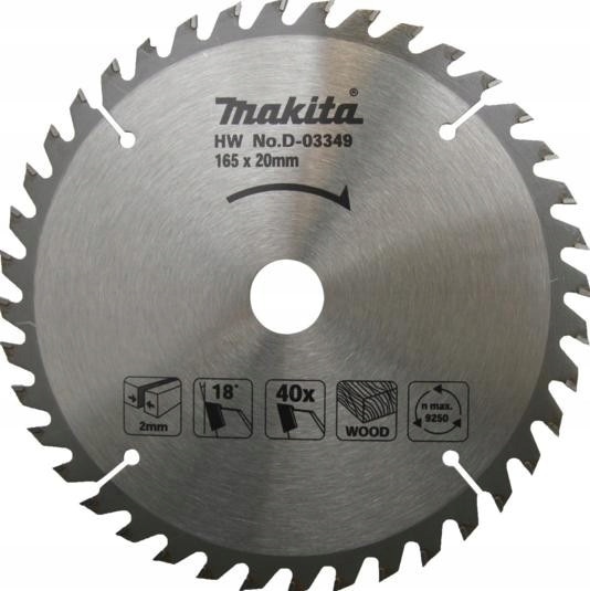 Disc pentru ferastrau circular / lama Makita D-03349, HM 165x20 mm, 40 ...