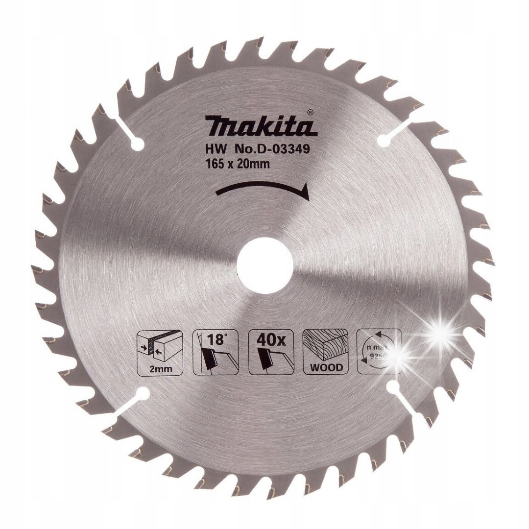 Disc pentru ferastrau circular / lama Makita D-03349, HM 165x20 mm, 40 ...