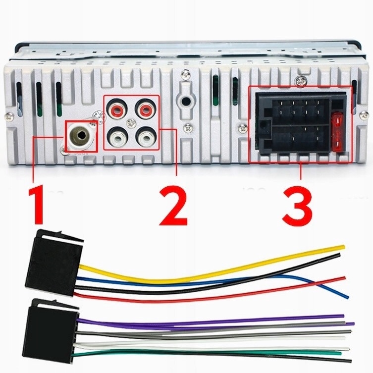 Rádió autó 1-DIN multifunkcionális Bluetooth USB AUX MP3 mikrofon ...