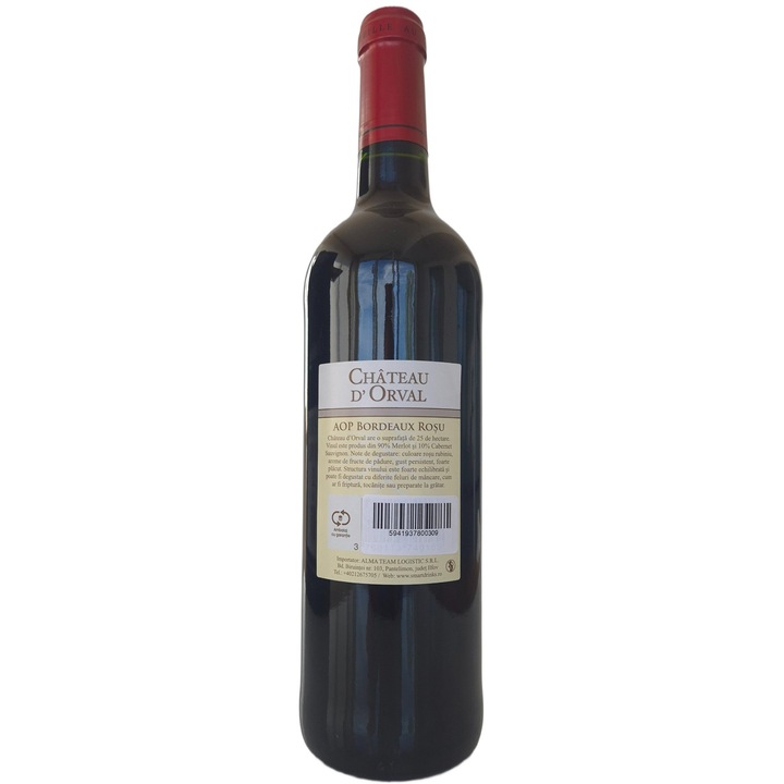 Vin Rosu Sec Chateau D'Orval Bordeaux, Sec, 0.75l - eMAG.ro