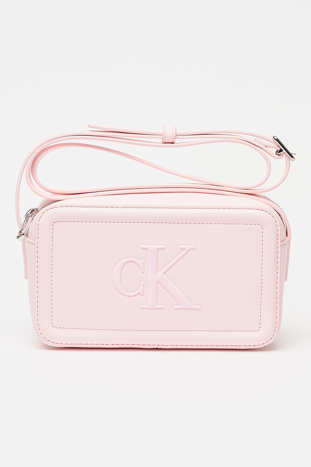 CALVIN KLEIN, Geanta crossbody de piele ecologica cu logo in relief ...