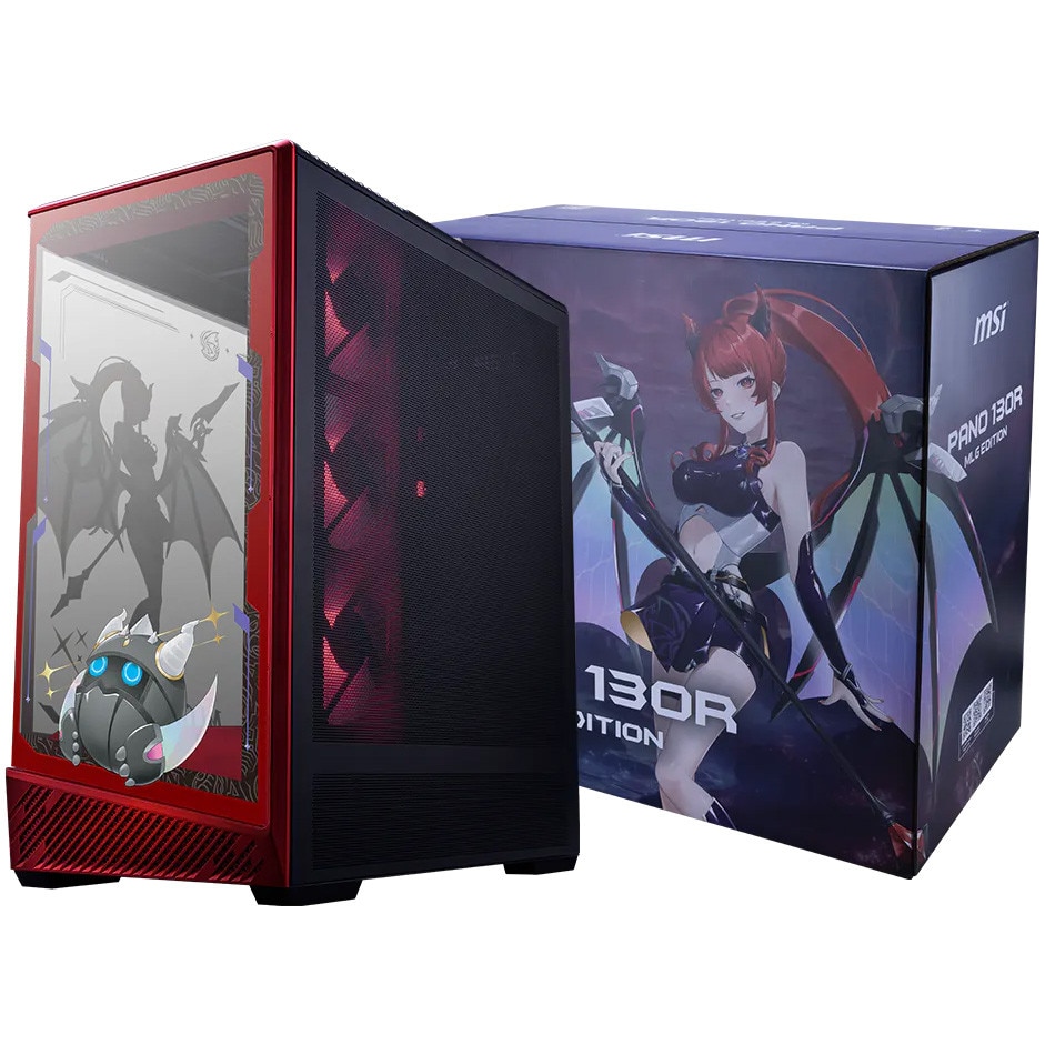 Carcasa MSI PANO 130R MLG EDITION, Mid-Tower, ATX, cu 4 ventilatoare ...