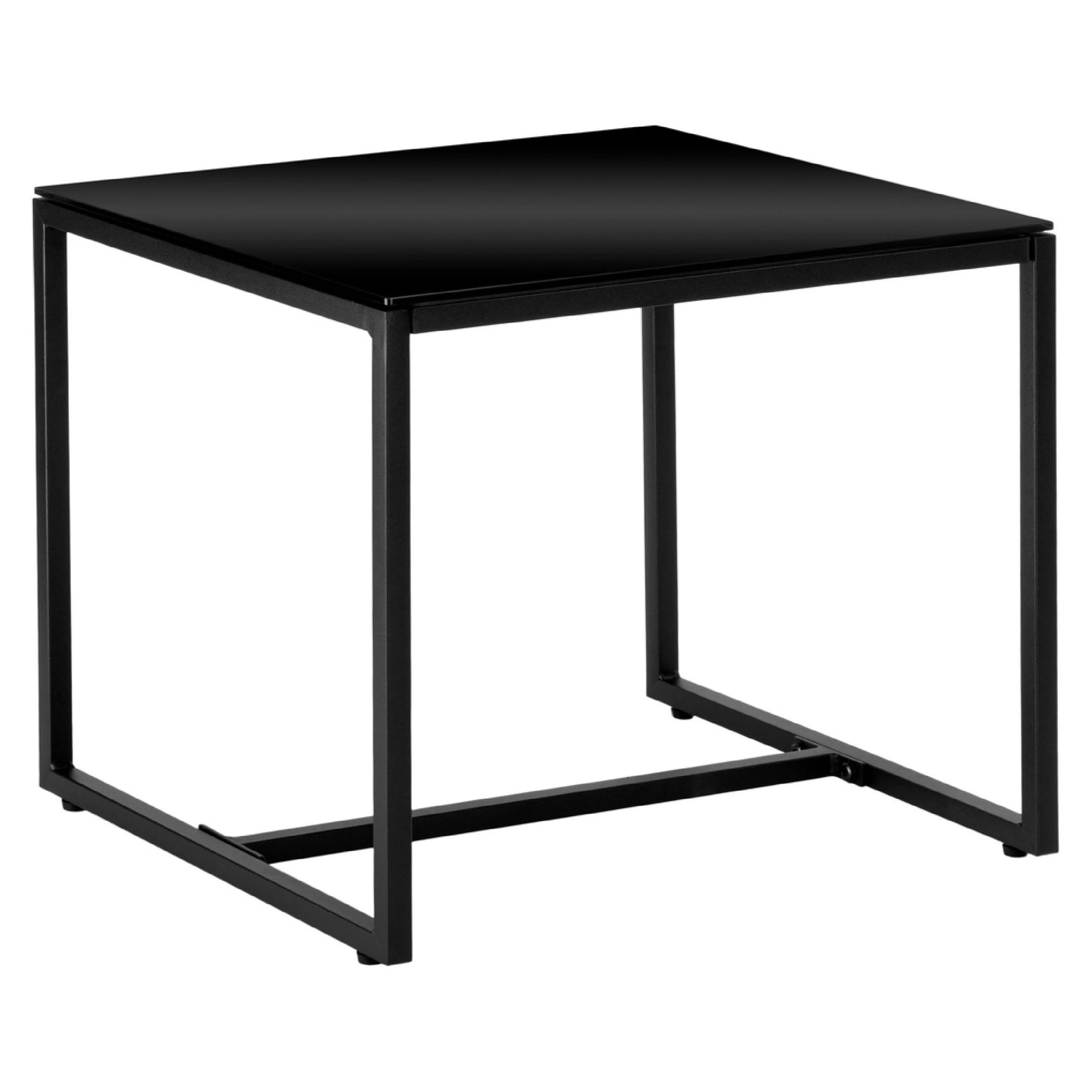Set mobilier de gradina din ratan cu masuta de cafea, 2 scaune, negru ...