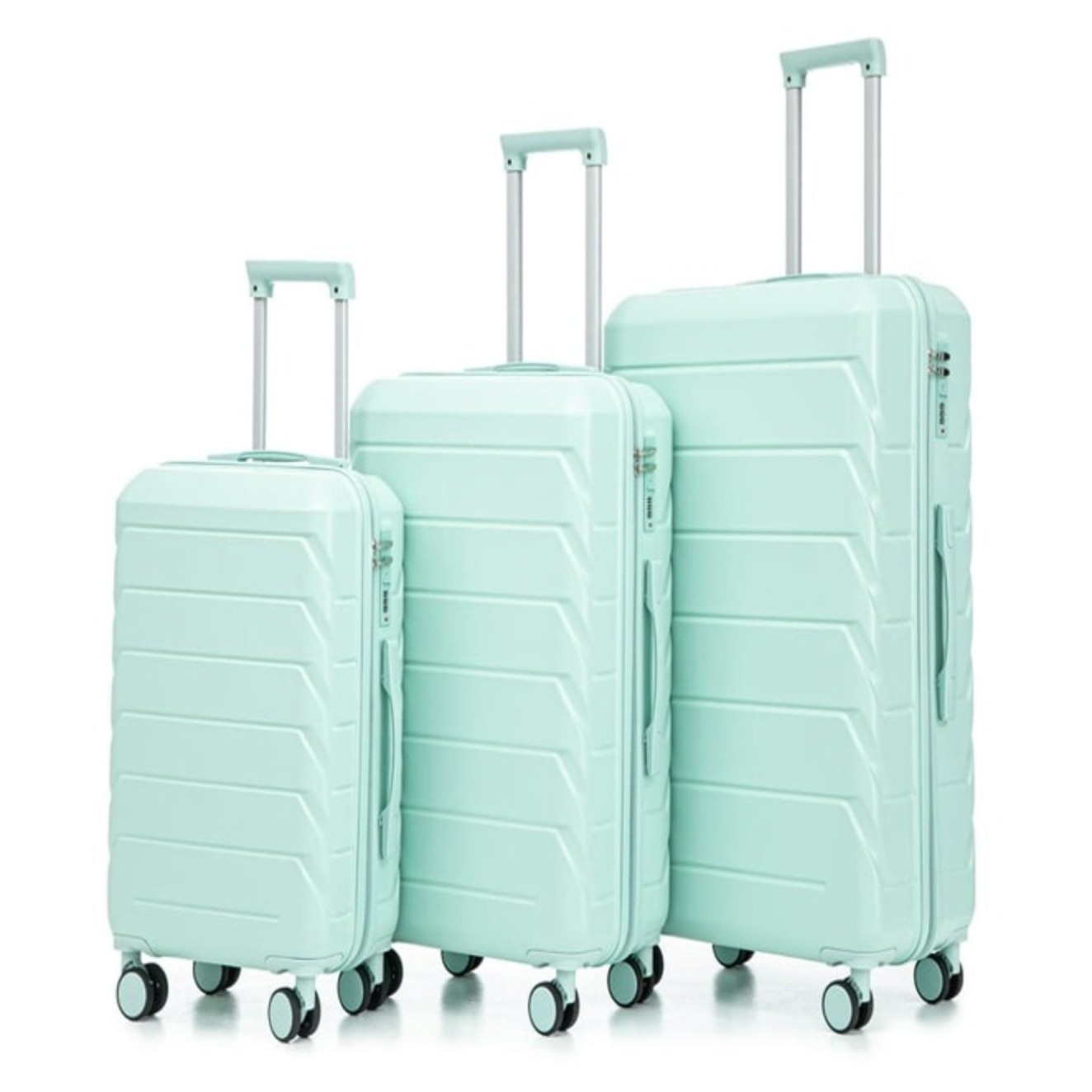 Set 3 trolere polipropilena rezistent cu roti duble 360 grade 75-65-55 ...