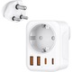 Adaptor de calatorie 5-in-1, 1 priza AC, 2 USB-C, 2 USB-A - eMAG.ro