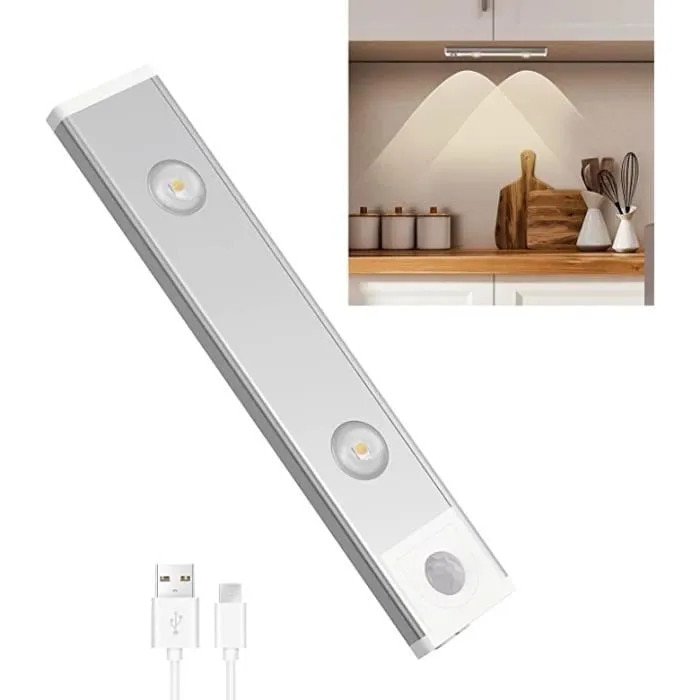 Lampa de noapte wireless, senzor inteligent, reglabil, 20cm, alb - eMAG.ro