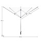 Uscator de rufe rotativ exterior DacEnergy©, 4 brate, aluminiu ...