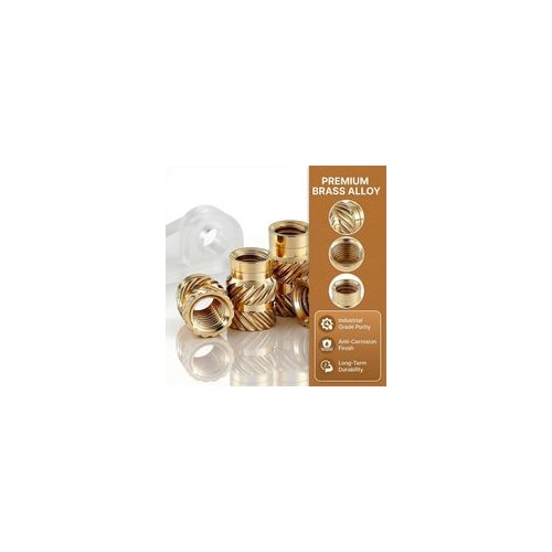 Set 20 insertii filetate alama M3x5.7x4.6 mm pentru plastic imprimare ...