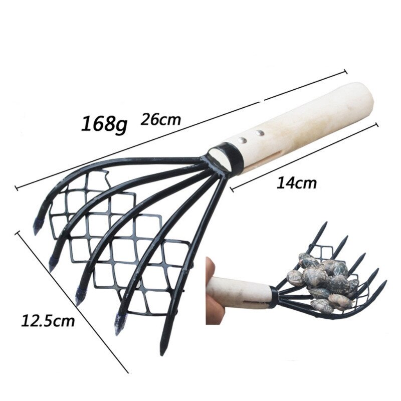 Grebla cu cinci gheare, grebla pentru fructe de mare, instrument de ...
