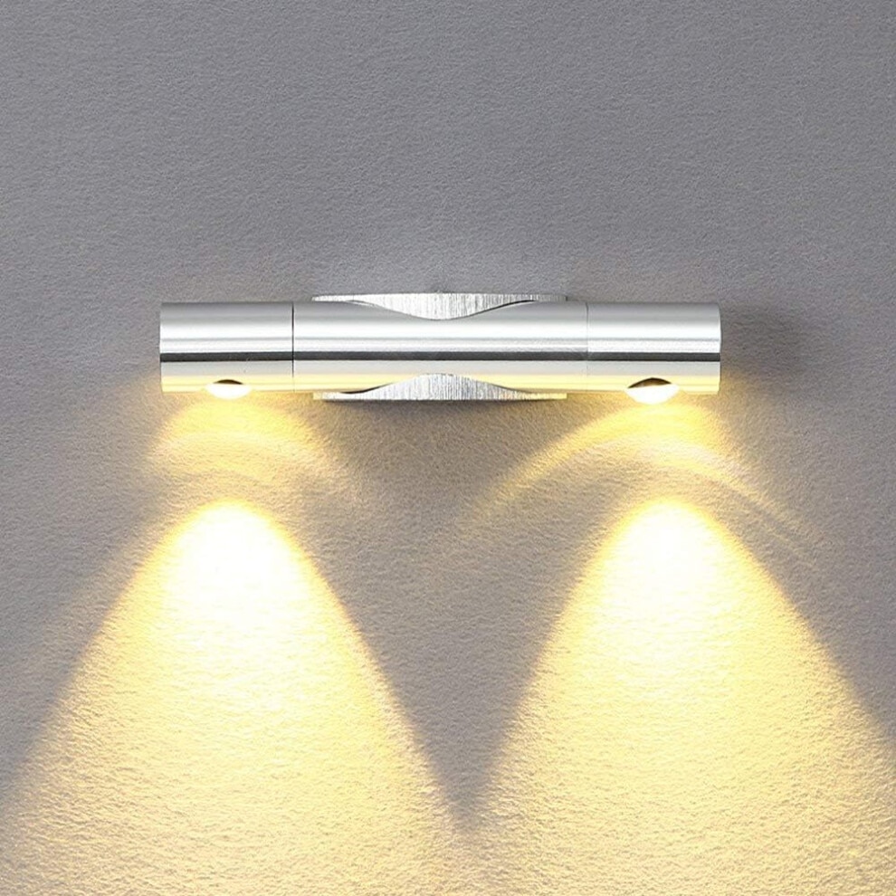 Aplica de perete LED orientabila 360 grade aluminiu alb - eMAG.ro