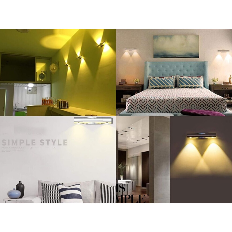 Aplica de perete LED orientabila 360 grade aluminiu alb - eMAG.ro
