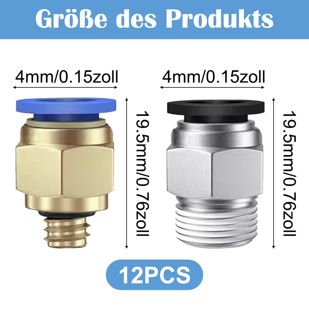 Racord pneumatic drept rezistent la presiune si abraziune, instalare ...
