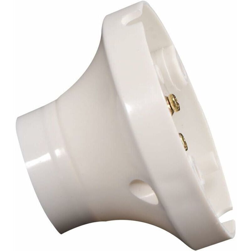 Set 10 socluri bec E27 plastic alb 6.5x4.5x4.5cm - eMAG.ro