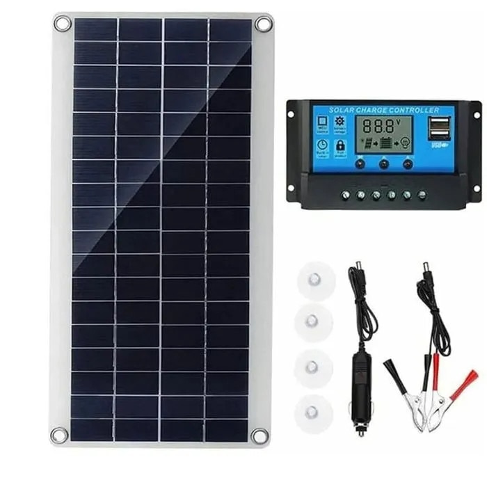 Kit panou solar 30W 12V cu controler 20A USB 435x200x2.5mm - eMAG.ro
