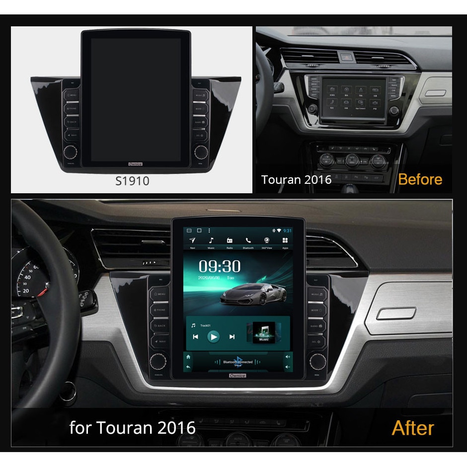 Navigatie VW Touran din 2015 - 2019, Ecran TESLA 9.7 inch, 8 GB RAM si ...