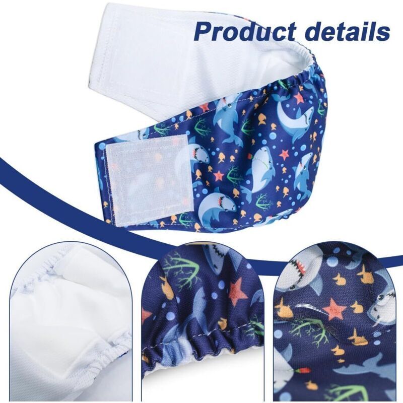 Scutece reutilizabile pentru caini barbati, set 3 bucati, absorbante ...