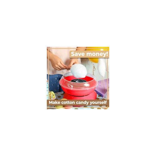 Aparat pentru vata de zahar 500W rosu 27x27x20cm set - eMAG.ro