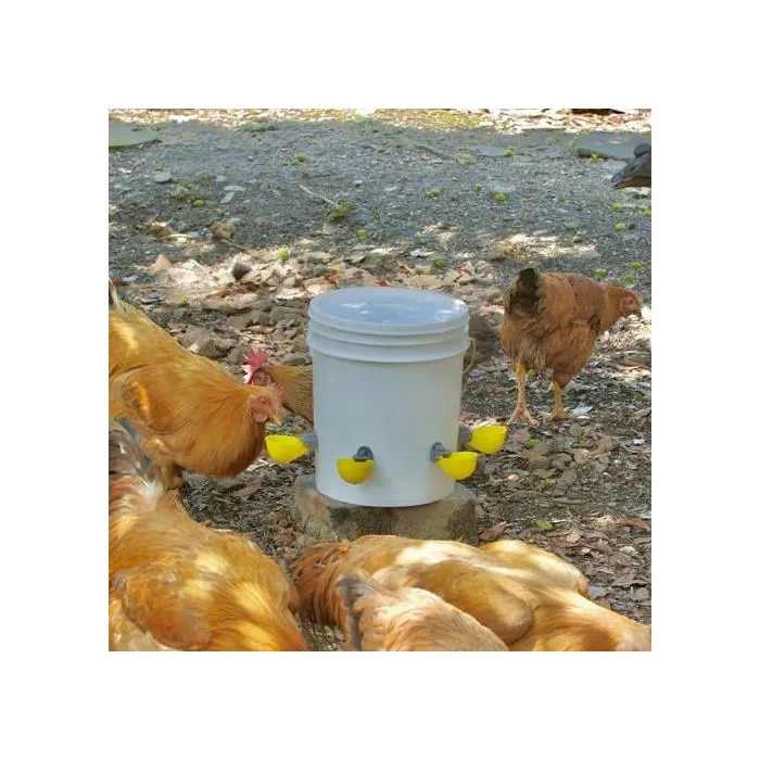 Set 6 adapatoare automate pui si pasari, plastic alimentar, capacitate ...