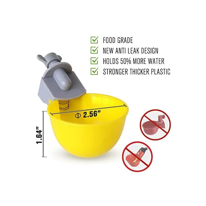 Set 6 adapatoare automate pui si pasari, plastic alimentar, capacitate ...
