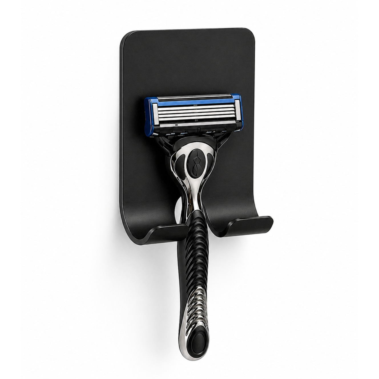 Suport de perete autoadeziv pentru lama de ras, inox, 5.6x4.5cm, negru ...