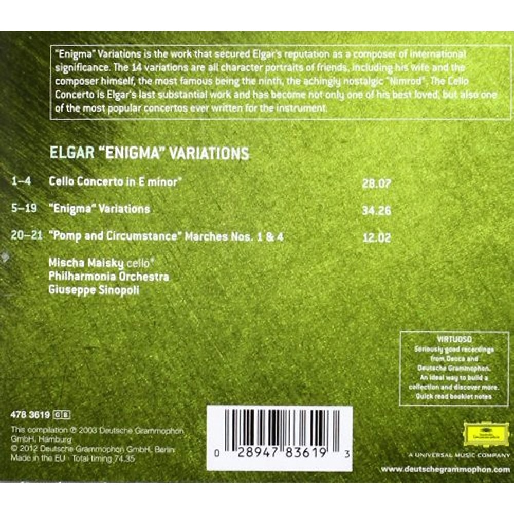 Edward Elgar - Cello Concerto / Enigma Variations, CD - eMAG.bg