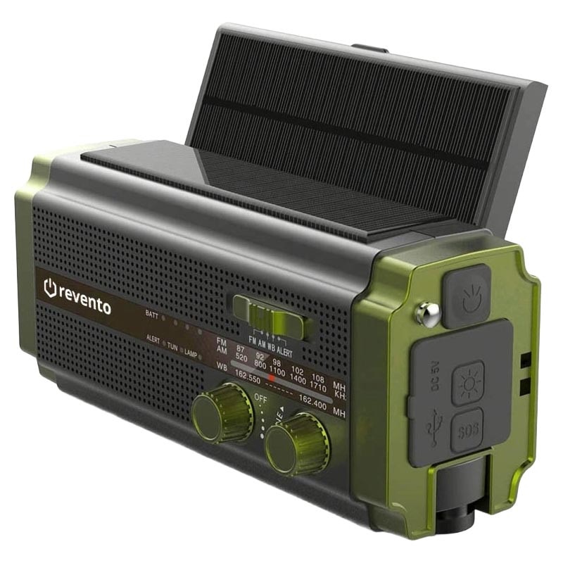 Radio solar de urgenta Revento Solar 300, AM/FM, Powerbank 5000 mAh ...