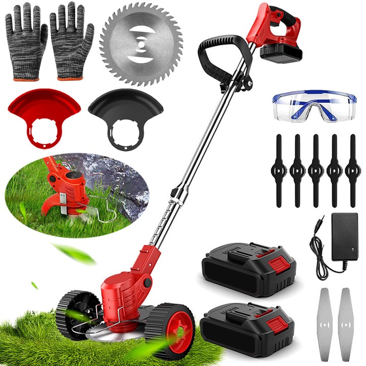 Motocoasa Electrica De Tuns Iarba Portabila, 650W, 18000rpm, cu 2 ...