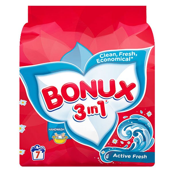 Pachet - 24 x Detergent pentru rufe la punga, Bonux manual, 400g + 2 x ...