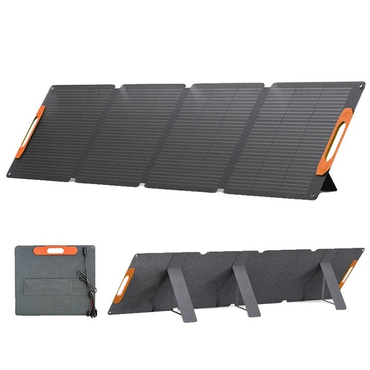 Panou solar pliabil 200W, eficienta ridicata, flexibil, 69x63x11cm ...