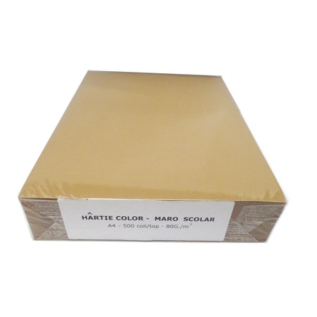 Hartie A4 colorata Daco 80g/mp 500 coli/top maro 5008 - eMAG.ro
