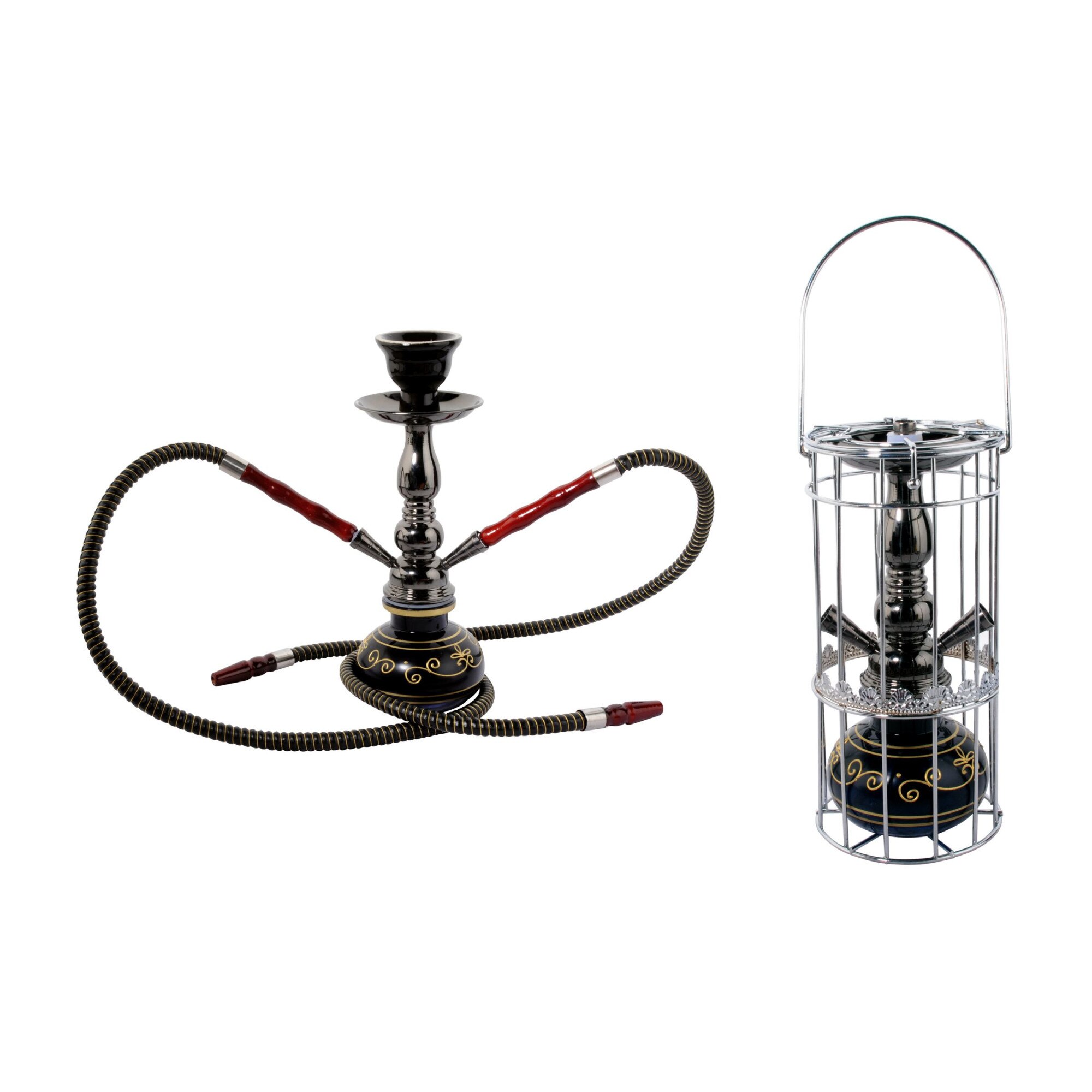 Narghilea Champ - Mini Cage (29 cm, doua furtunuri) - eMAG.ro