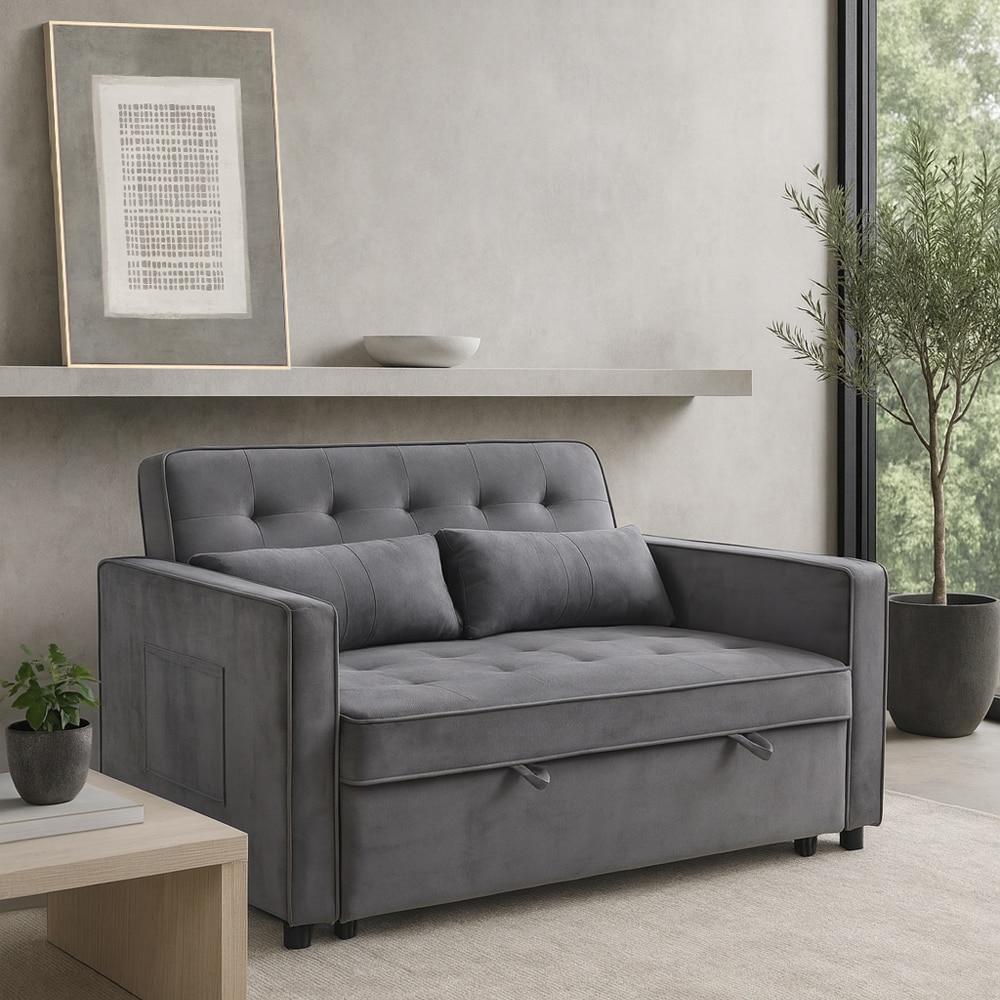 Canapea-pat Solution 2 locuri Gri 133X94X87Cm LIBERTA - eMAG.ro