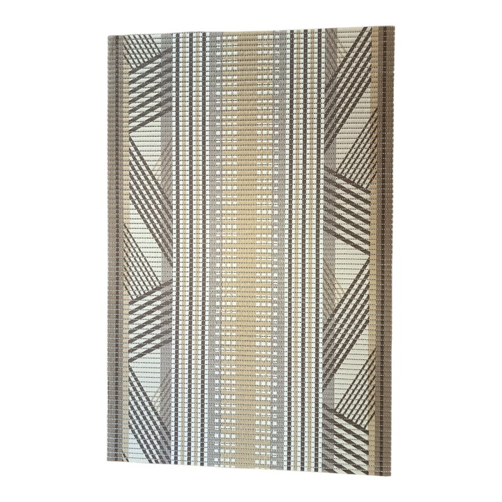 Covoras baie antiderapant 200x65 cm PVC spumat, model geometric modern ...