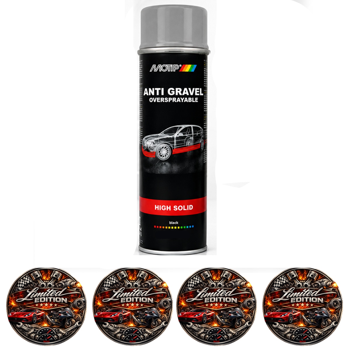 Spray protectie anti pietris MOTIP Stone Chip Spray 500 ml High Gri ...