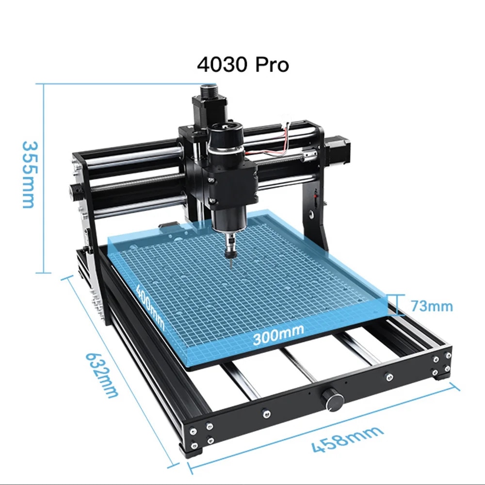 Masina de frezat CNC, 500W, precizie 0.01mm, aluminiu, 632x458x355mm ...
