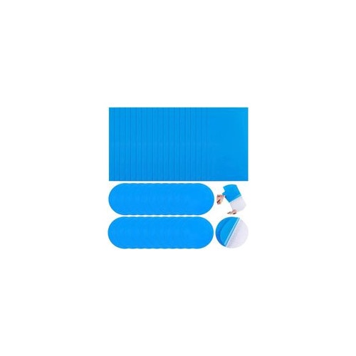 Set 40 patch-uri reparare autoadezive PVC pentru piscine, forme ...