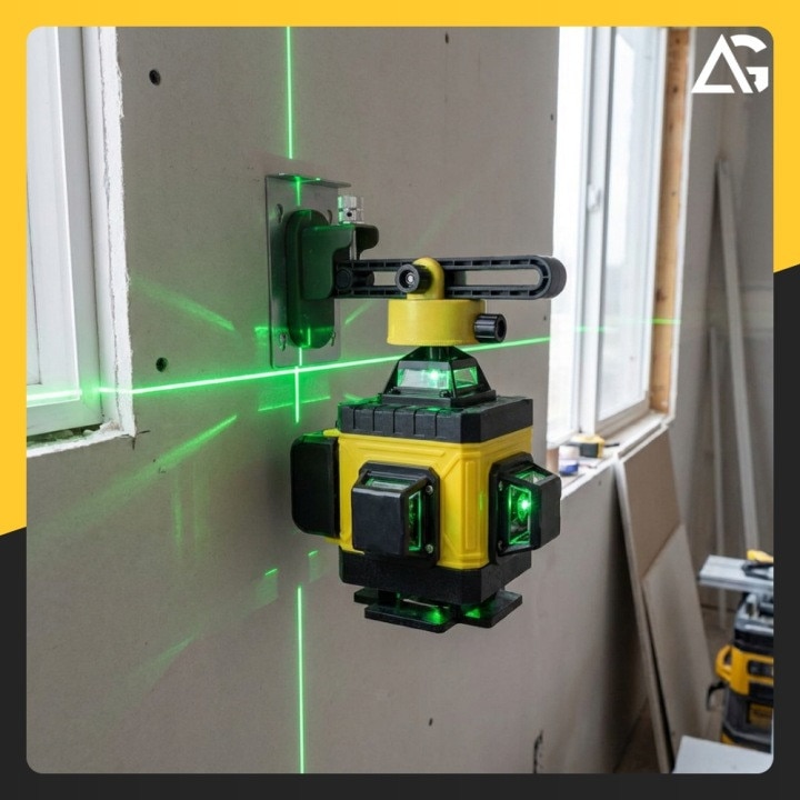 Nivel Laser Profesional 4D 360°, 16 Linii Verzi, Autonivelare, Control ...