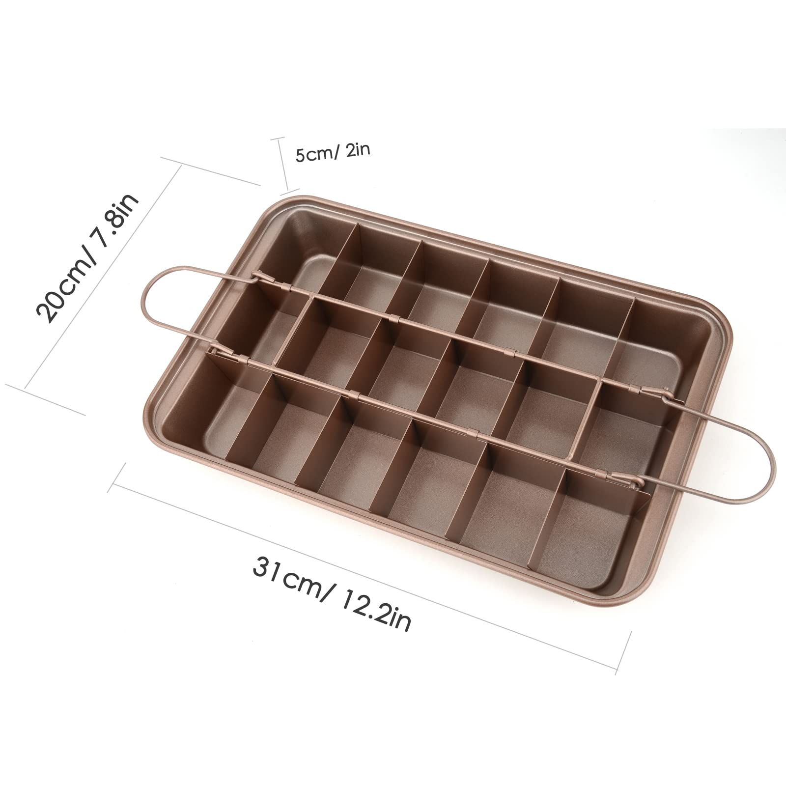 Tava copt carbon steel, 30.48x20.32cm, 18 portii pre-taiate, maner ...