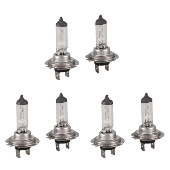 Set 6 becuri far auto H7 12V 55W inox - eMAG.ro
