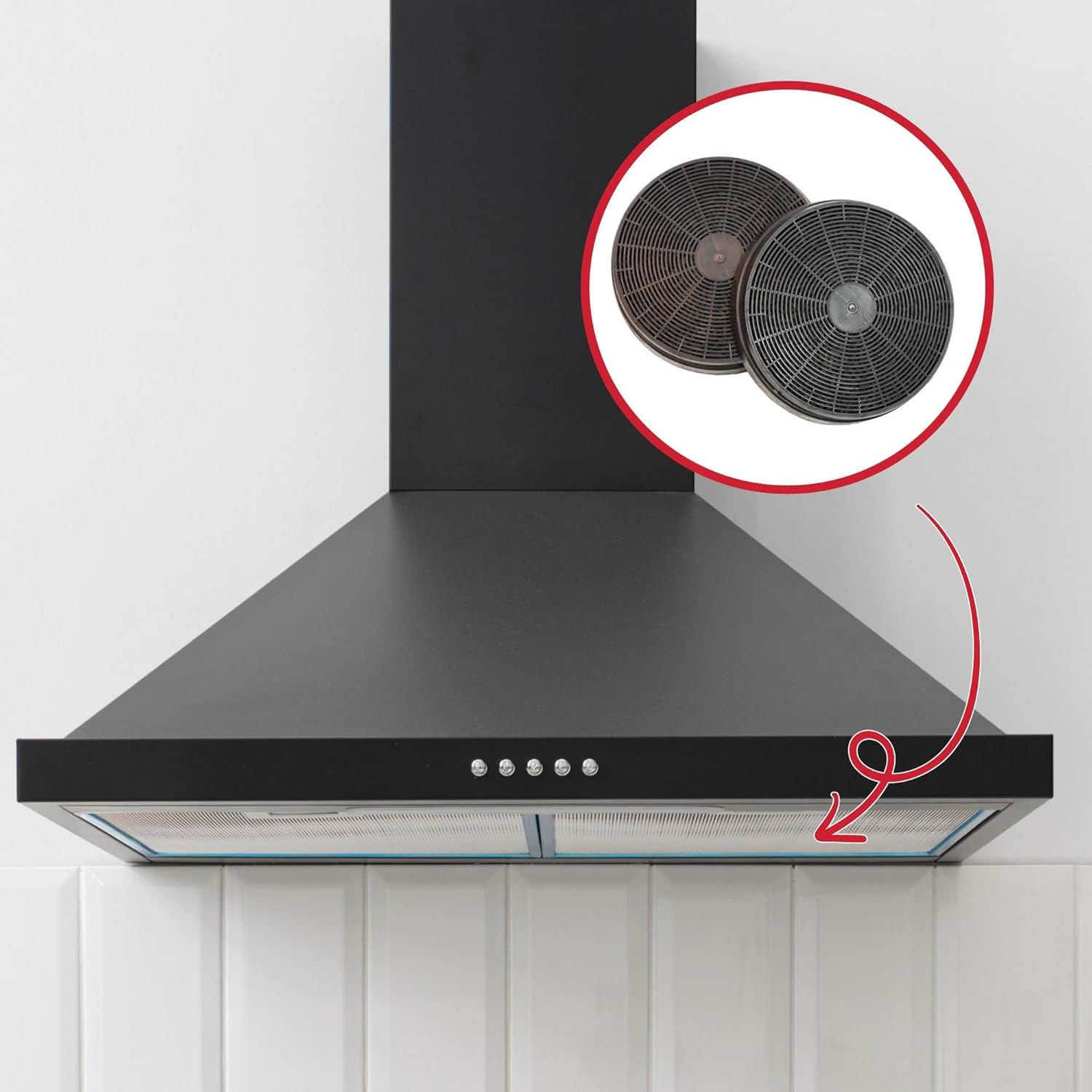 Accesorii 2 seturi de filtre de carbon pentru hote AS0015184, 49037930 ...