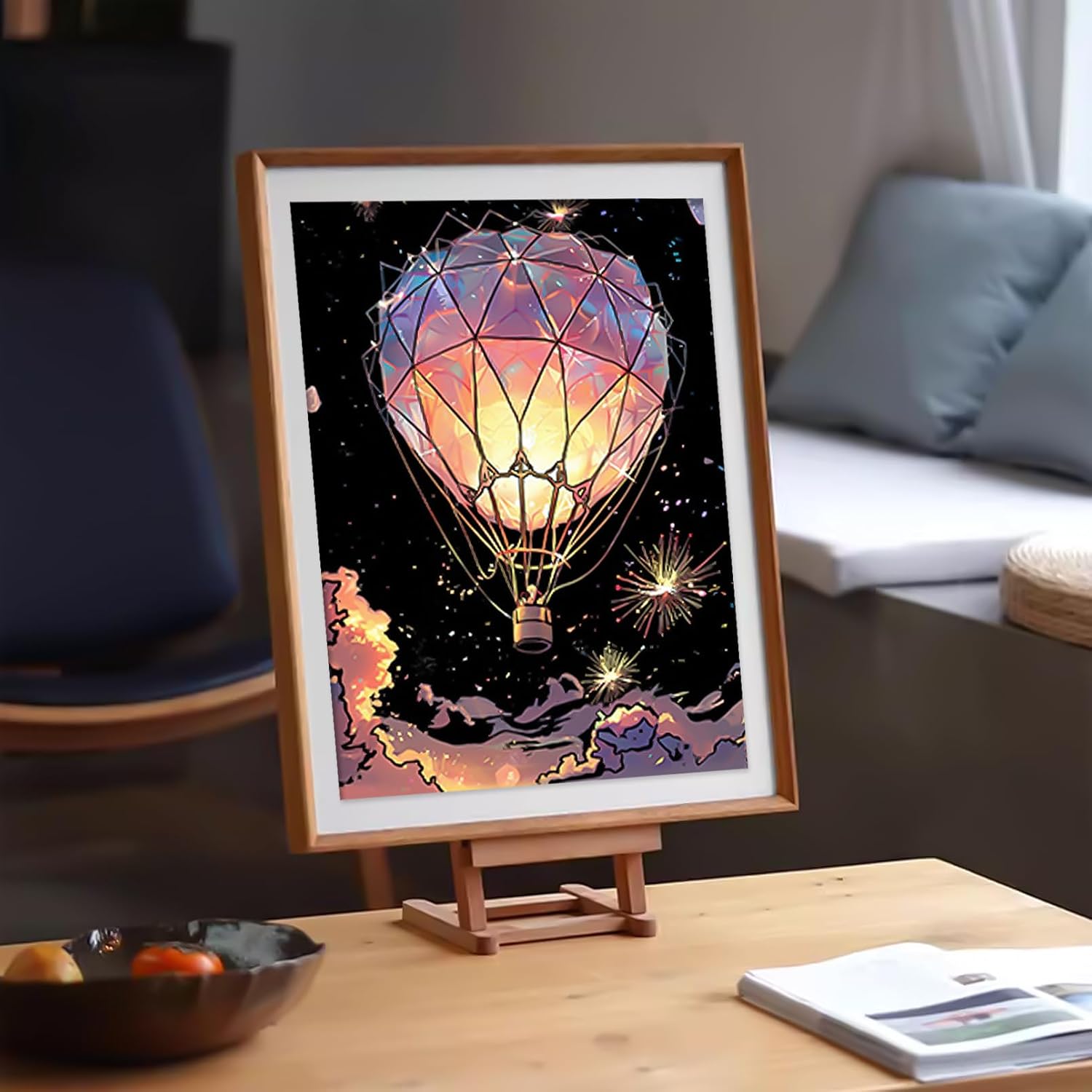 Set pictura zgariat OEM curcubeu lumina in intuneric 30x20cm 4 coli cu ...