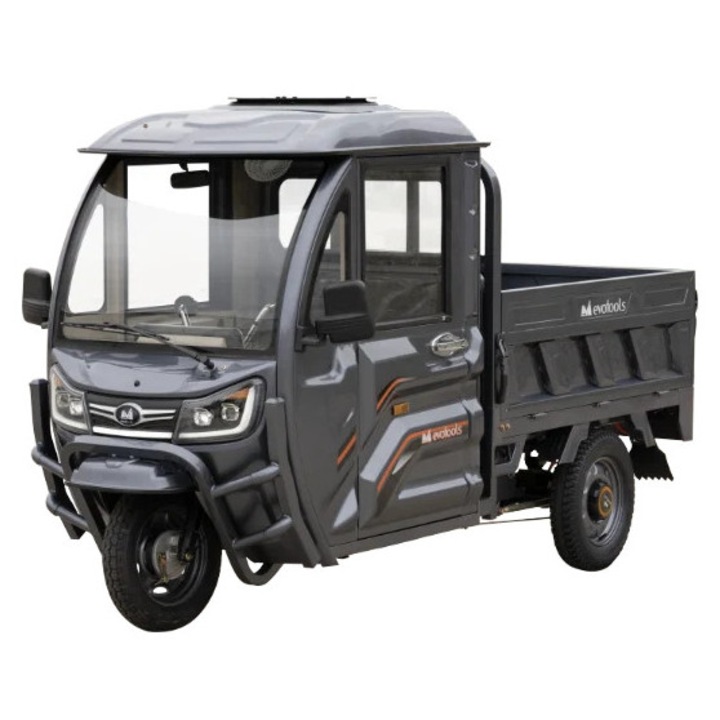 Triciclu Electric Cargo Cabina Inchisa VOINICU TCB1500 - Gri Inchis ...