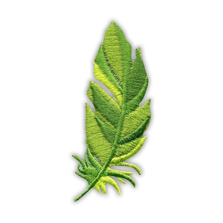 Petic textil Patchion cu broderie, verde, 5.5x2 cm - eMAG.ro