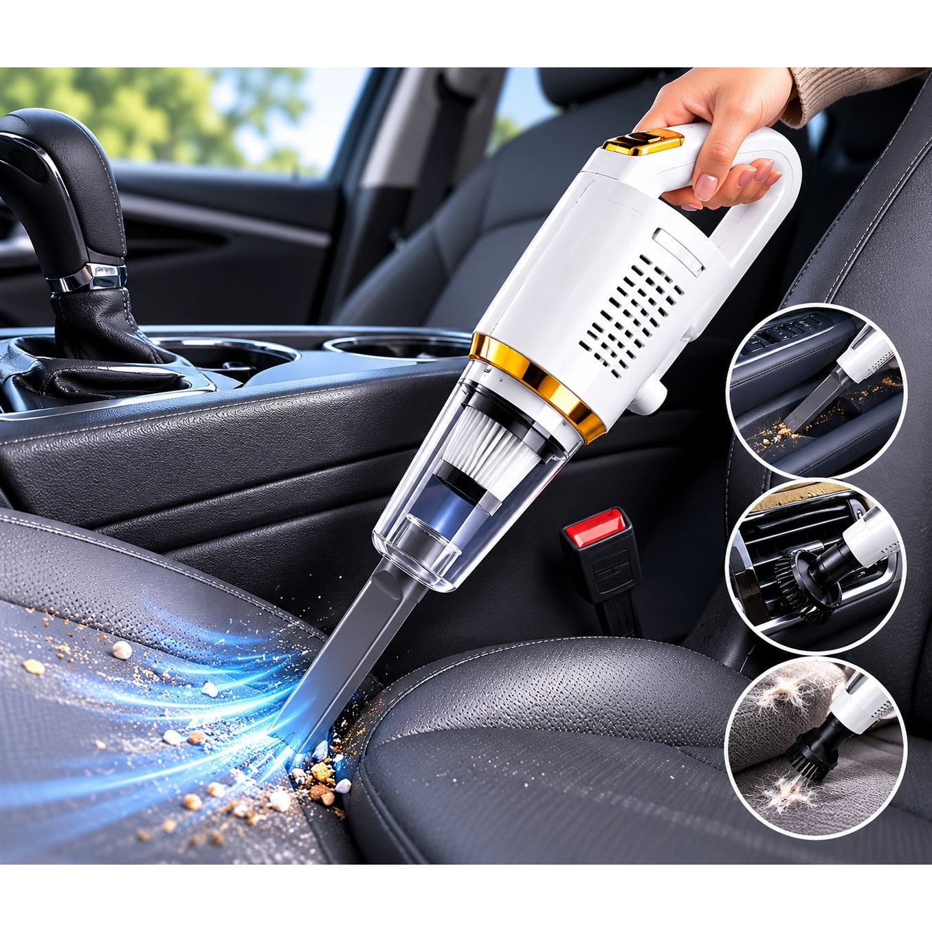 Aspirator Vertical 2 in 1 fara Fir, Portabil, Putere Mare de Aspirare ...