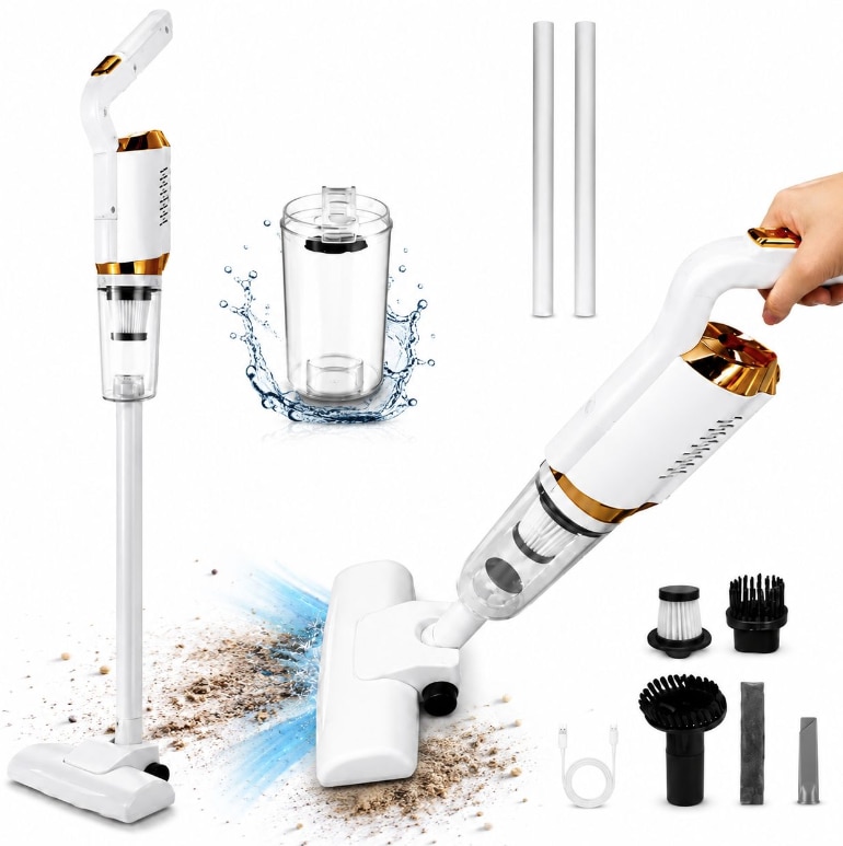 Aspirator Vertical 2 in 1 fara Fir, Portabil, Putere Mare de Aspirare ...