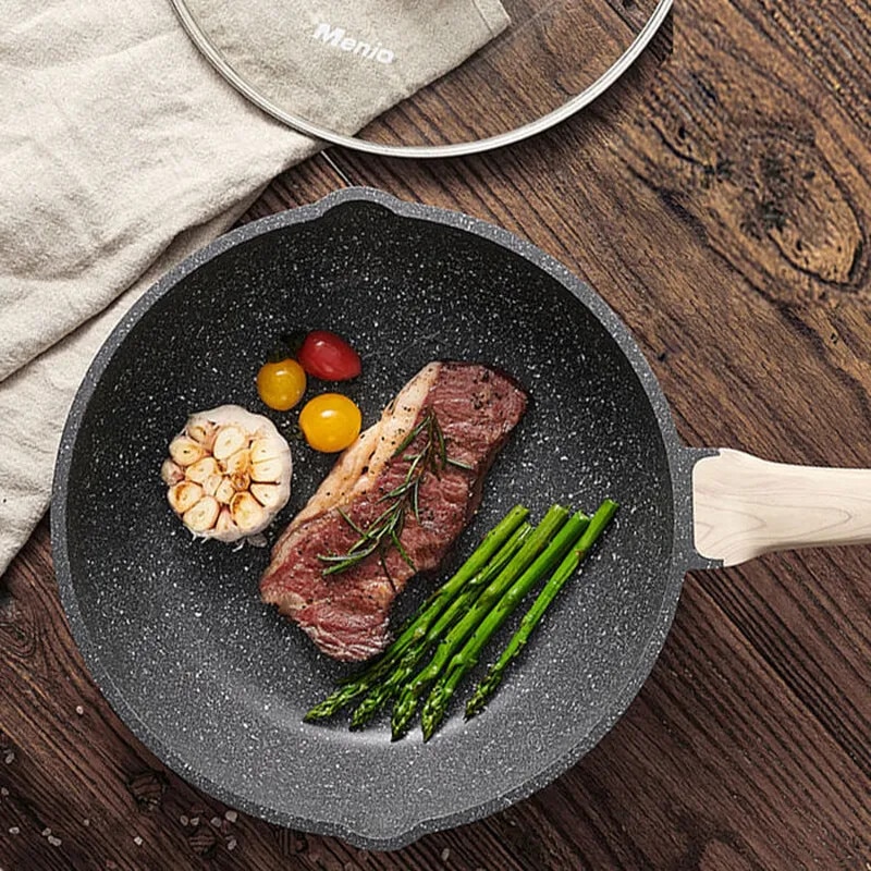 Tigaie piatra antiaderenta 24cm cu capac sticla - eMAG.ro
