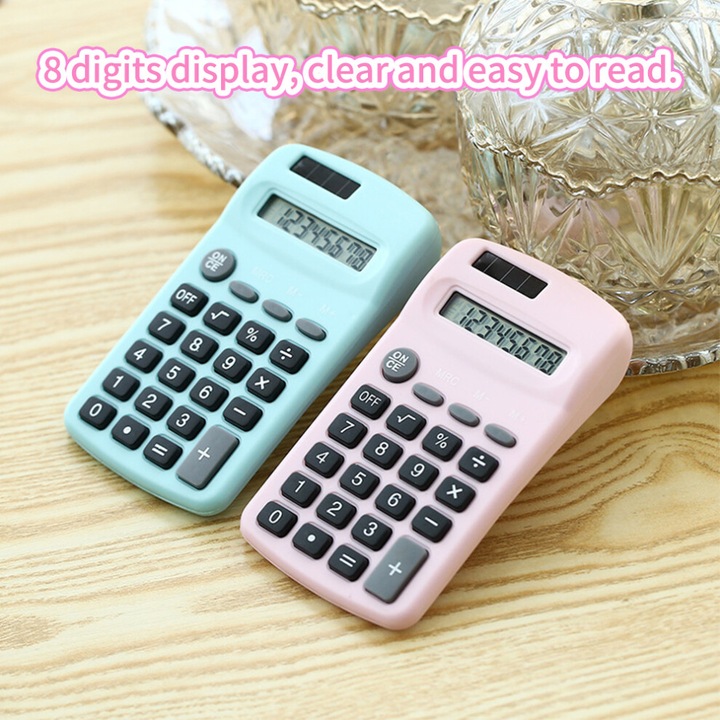 Calculator portabil 8 cifre, albastru, 12.5x6.3cm - eMAG.ro