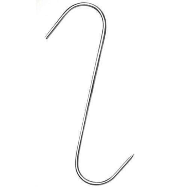 Set 15 carlige pentru afumat carne si peste, otel inoxidabil, 4.5x15cm ...
